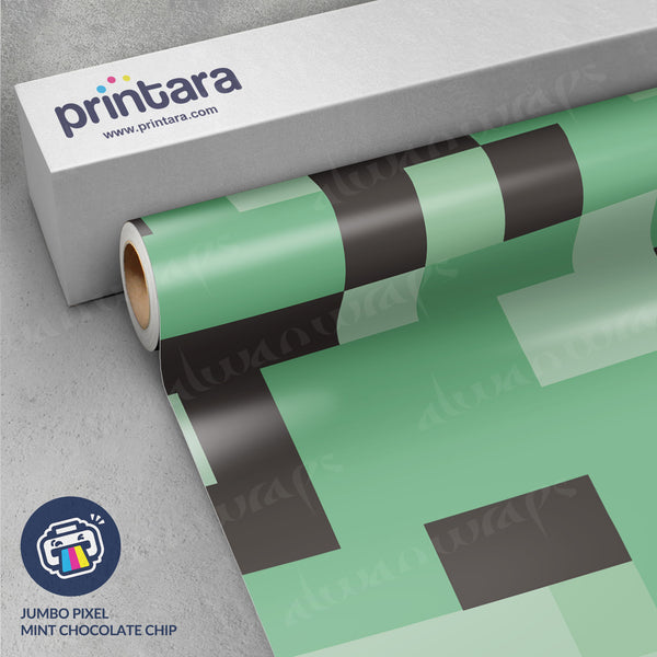 Jumbo Pixel Mint Chocolate Chip Vinyl Wrap | Alwan Wraps