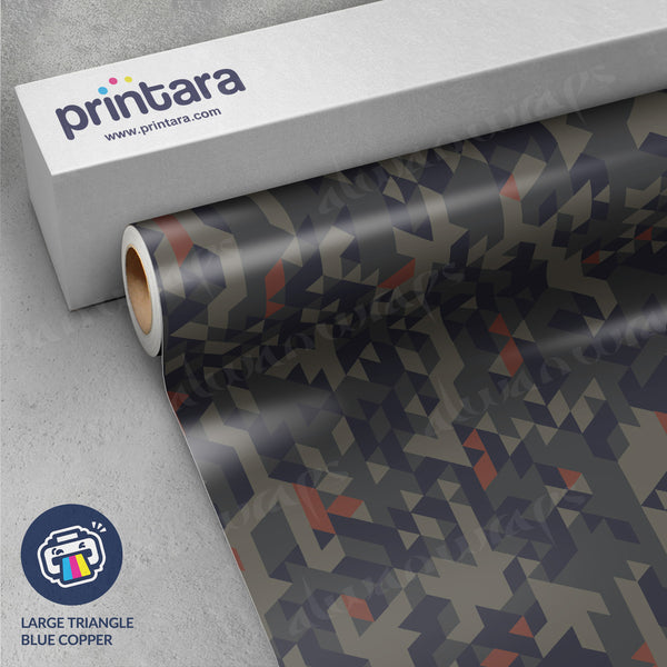 Large Triangle Blue Copper Vinyl Wrap | Alwan Wraps