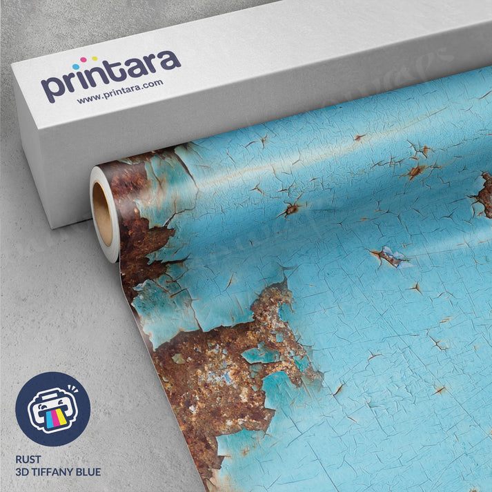 Rust 3D Tiffany Blue Vinyl Wrap | Alwan Wraps